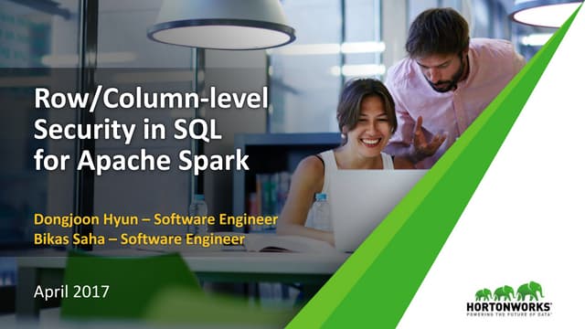 Rowcolumn Level Security In Sql For Apache Spark Ppt