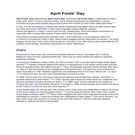 April fools' day | DOCX