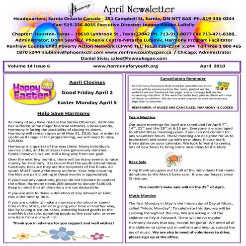 April Newsletter | PDF