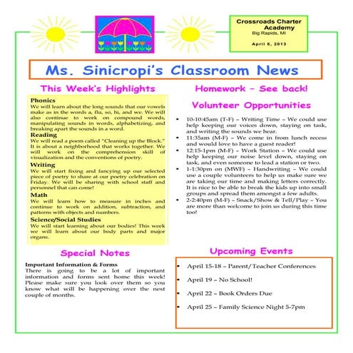 Newsletter | DOC | Poetry | Books and Literature