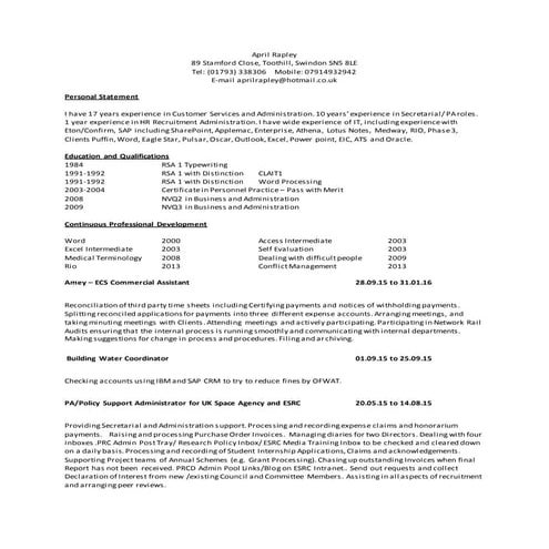 April rapley cv 21.01.2016