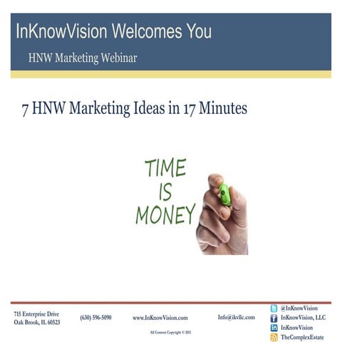 InKnowVision HNW Marketing Webinar: 7 HNW Marketing Ideas in 17 Minutes ...