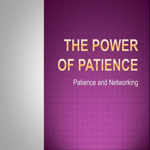 Lesson 4: Patience and Perseverance | PPTX