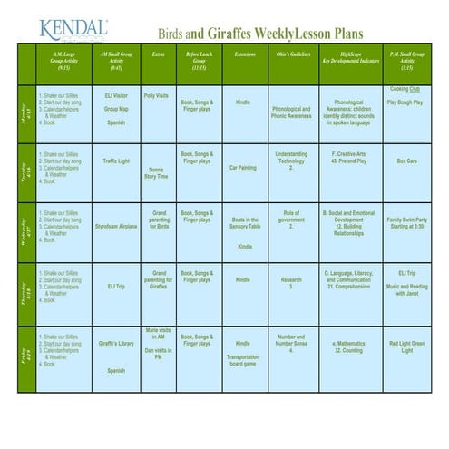 Birds lesson plans january week 1 | PDF