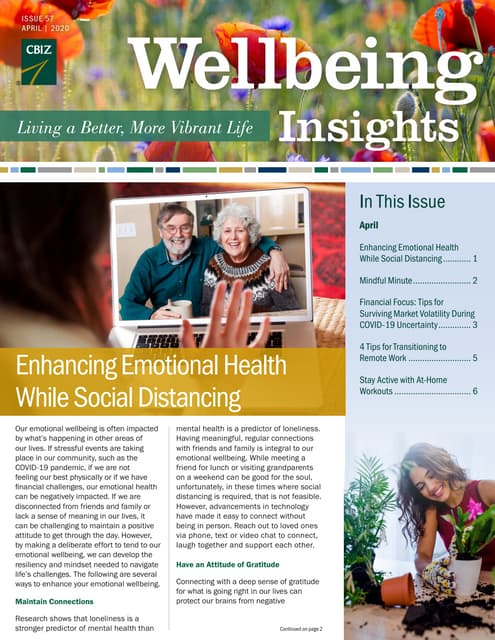May 2020 Wellbeing Insights | PDF