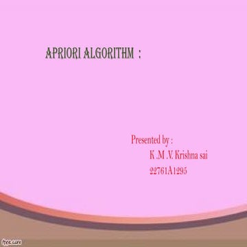 APRIORI AALGORITH IN DATA WAREHOUSE AND DATA MINING.pptx