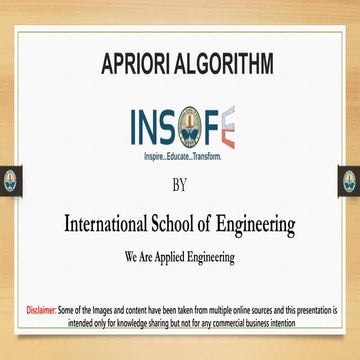 Apriori Algorithm Pptx Databases Computer Software And Applications