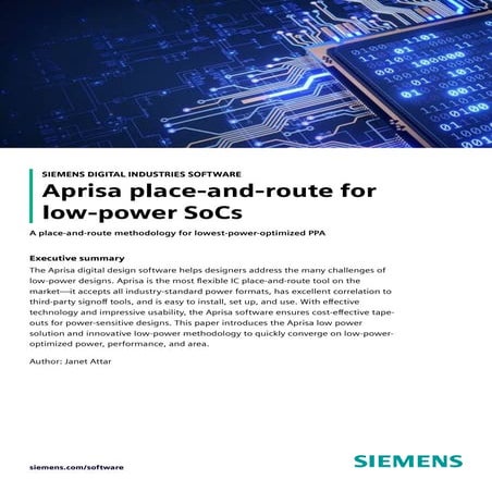 Aprisa place-and-route for low-power SoCs.pdf