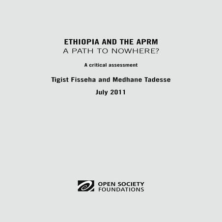 Aprm ethiopia | PDF | Civic affairs | Politics