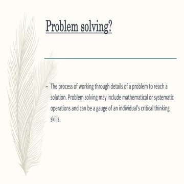 Problem solving Problem solvingProblem solving | PPTX | Education