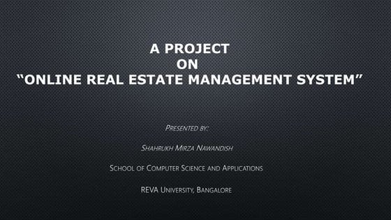UML Diagrams for Real estate management system | PPT