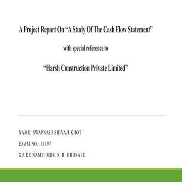A project report on Cash Flow Statement | PPTX