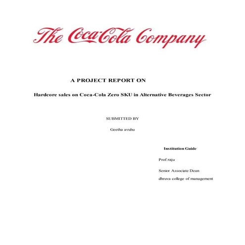 A project report on coco cola | DOCX
