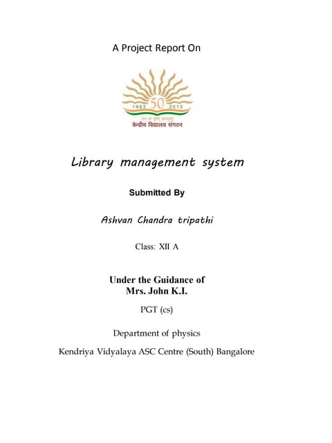 Library Management Python, MySQL | PDF