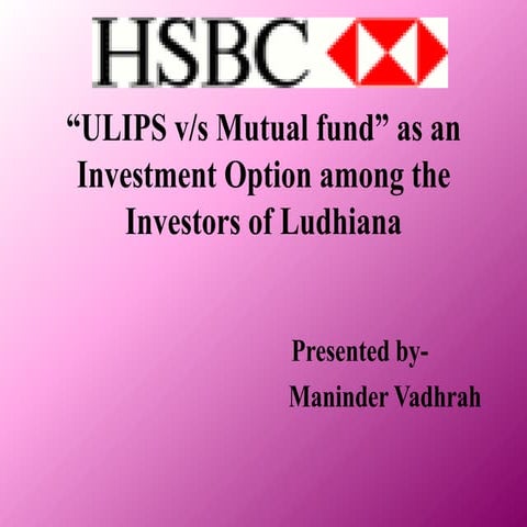 Mutual Funds VS Ulips | PPTX