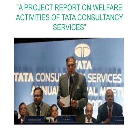 A project report_on_welfare_activities_of_ | PPT