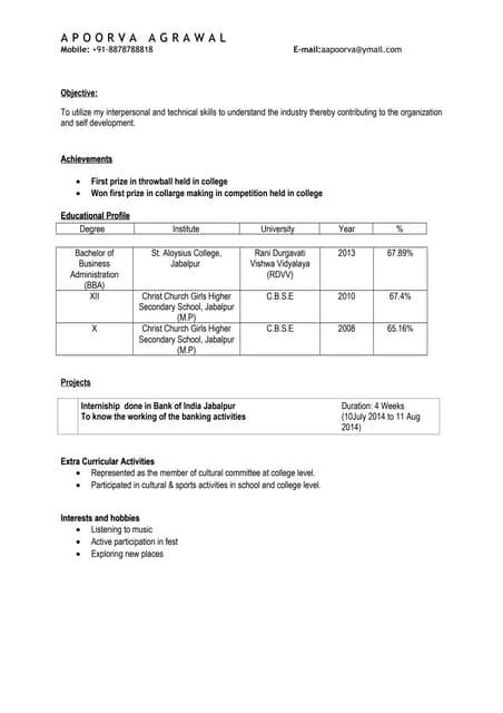 REsume (garima) | PDF