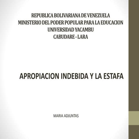 Apropiacion indebida | PPTX
