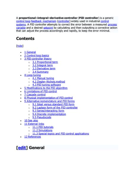 PID controller, P, I and D control Comparison PI, PD and PID Controller ...