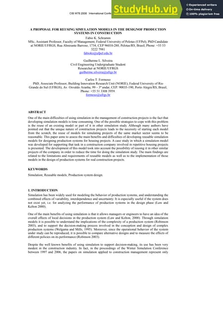 Assignment 1 - Application of Simulation Software.pdf