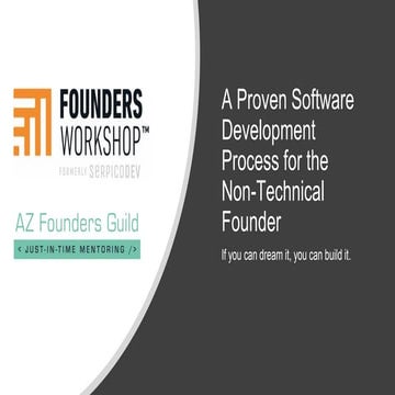 A Proven Software Development Process for the Non Technical Founder | PPT