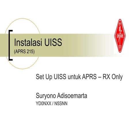 Aprs215 instalasi uiss rx-only | PDF