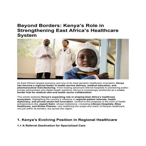 Beyond Borders_ Kenya’s Role in Strengthening East Africa’s Healthcare System.docx