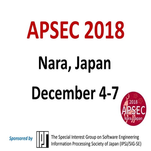 APSEC 2018 advertisement | PPTX