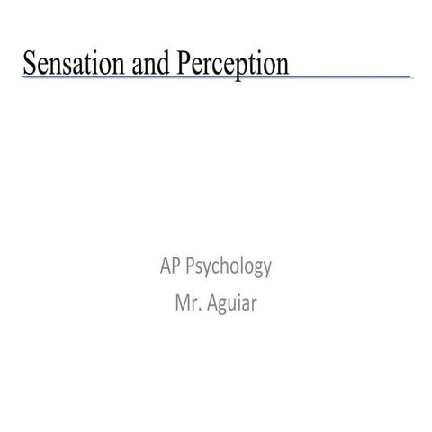 AP sensation perception | PPT