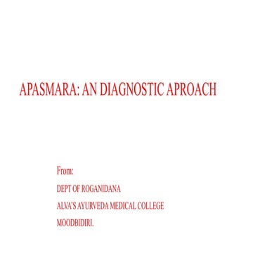 Apsmara diagnostic approach | PPTX