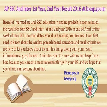 Ap ssc result, inter 1st and 2nd year result 2016 at bieap.org | PPTX