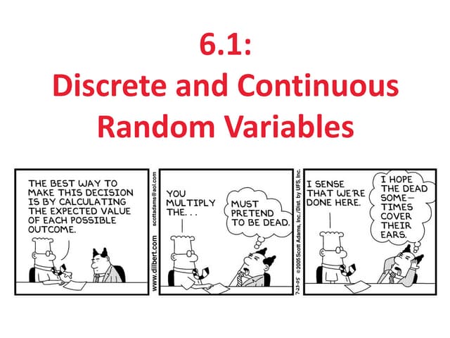 Discrete And Continuous Random Variables Ppt