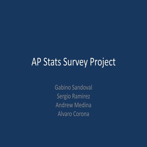 Ap stats survey project | PPTX | Science