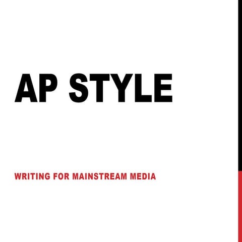 Style issues for media and PR | PPT