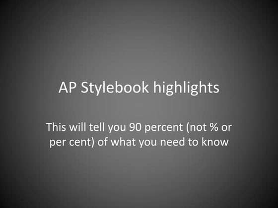 Ap style presentation | PPT | Politics