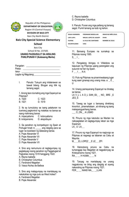 Ap3 2nd pt calabarzon | PDF
