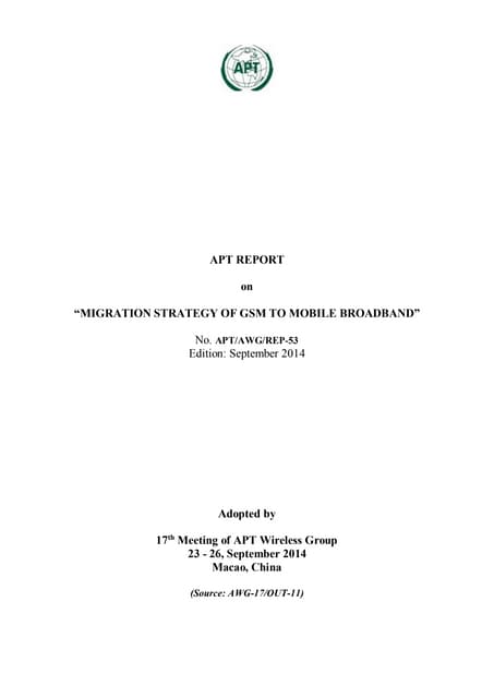 Intel's International Experience of Frequency Refarming for Mobile Broadband | PPT