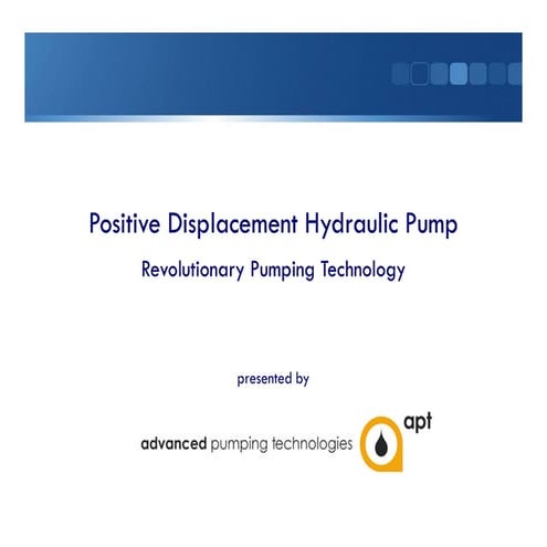 APT Hydraulic Pump Investor Pres Saxon Tech | PDF