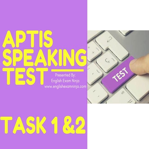 Aptis speaking test Task 1 &2 | PDF