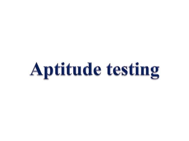 The differential aptitude test (dat) | PPTX