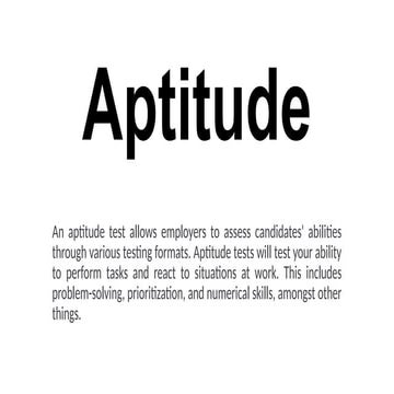 Aptitude. For data analytics b.tech cse Data science | PPT