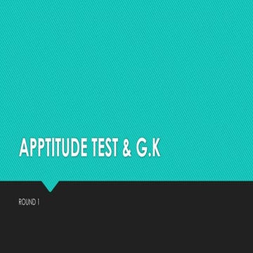 APTITUDE AND GK QUIZE competition for students..pptx