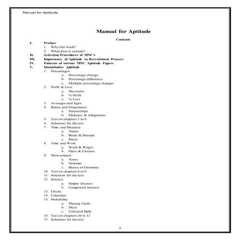 Aptitude questions all topics (1) | DOCX