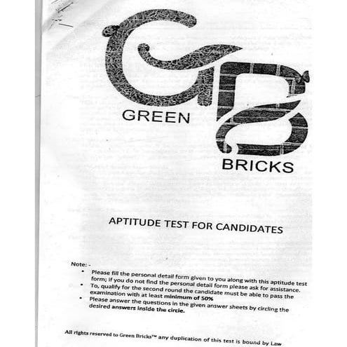 Aptitude test format | PDF