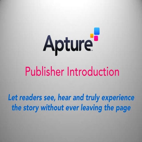 Apture Publisher Intro 1.2 | PPTX