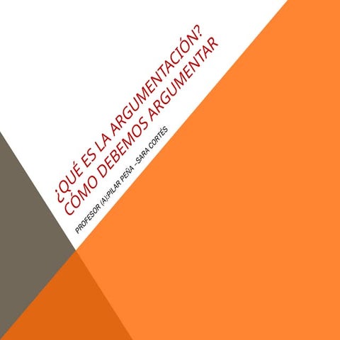 APUNTE_COMO_ARGUMENTAR_.ppt ejercicios y pasos | PPT