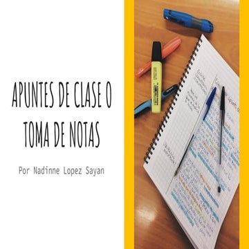 Apuntes de clase o toma de notas | PDF