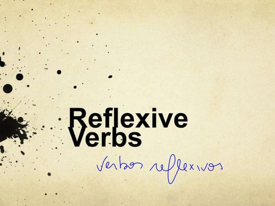 Reflexive verb | PPTX