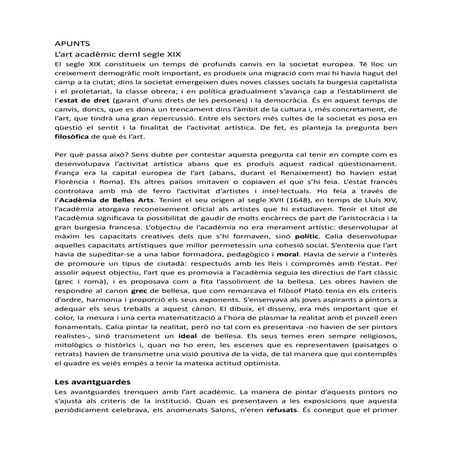 APUNTS LES AVANTGUARDES.PDF (FILOSOFIA.) | PDF