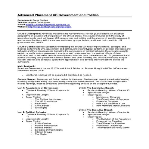 AP US History Syllabus